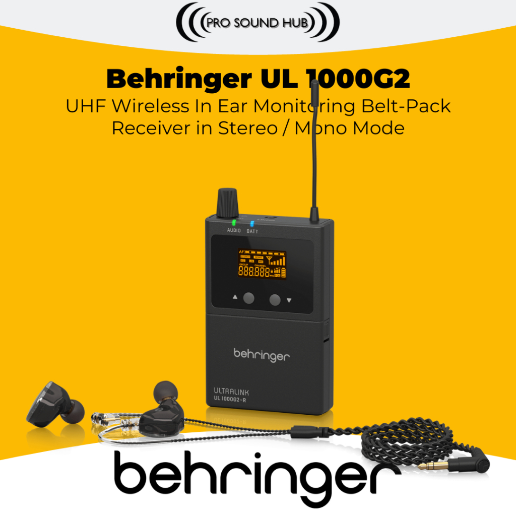 Jual Behringer UL 1000G2-R UL1000G2R Receiver Wireless IEM Bodypack UHF ...