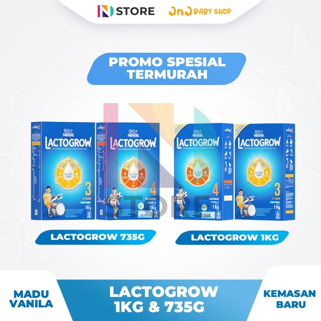 Jual LACTOGROW PRO 1+/LACTOGROW PRO 3+ RASA MADU/VANILA 1KG DAN ...
