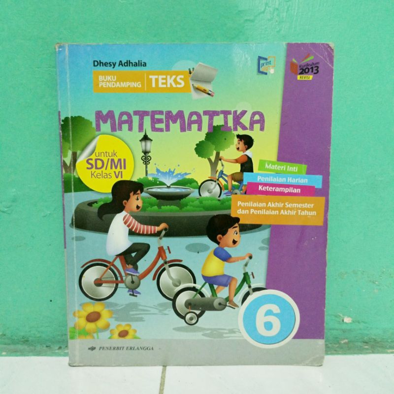 Jual Buku Pendamping Teks MTK Matematika Kelas 6 VI SD MI Penerbit Erlangga Kurikulum 2013 Edisi ...