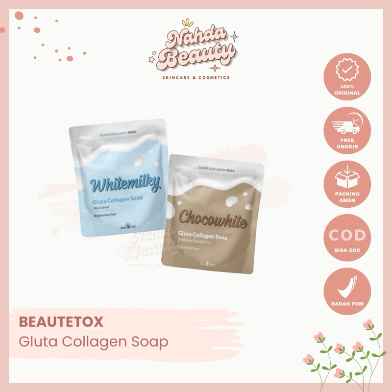 Jual BEAUTETOX Gluta Collagen Soap Whitemilky & Chocowhite | Shopee ...