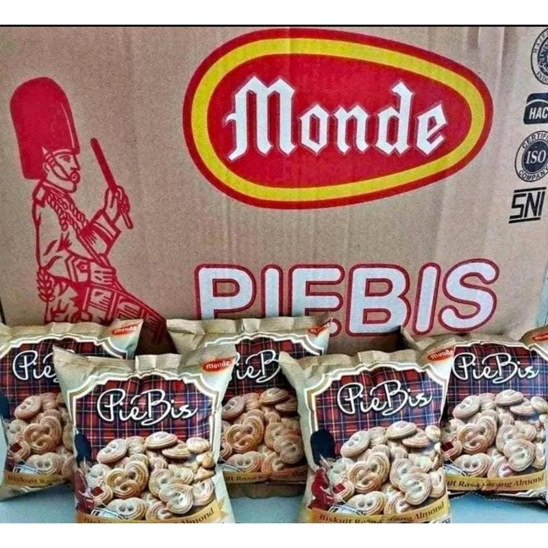 Jual Monde Pie Bis 1Dus / Karton isi 60Pcs 40gr Piebis Biskuit Rasa ...