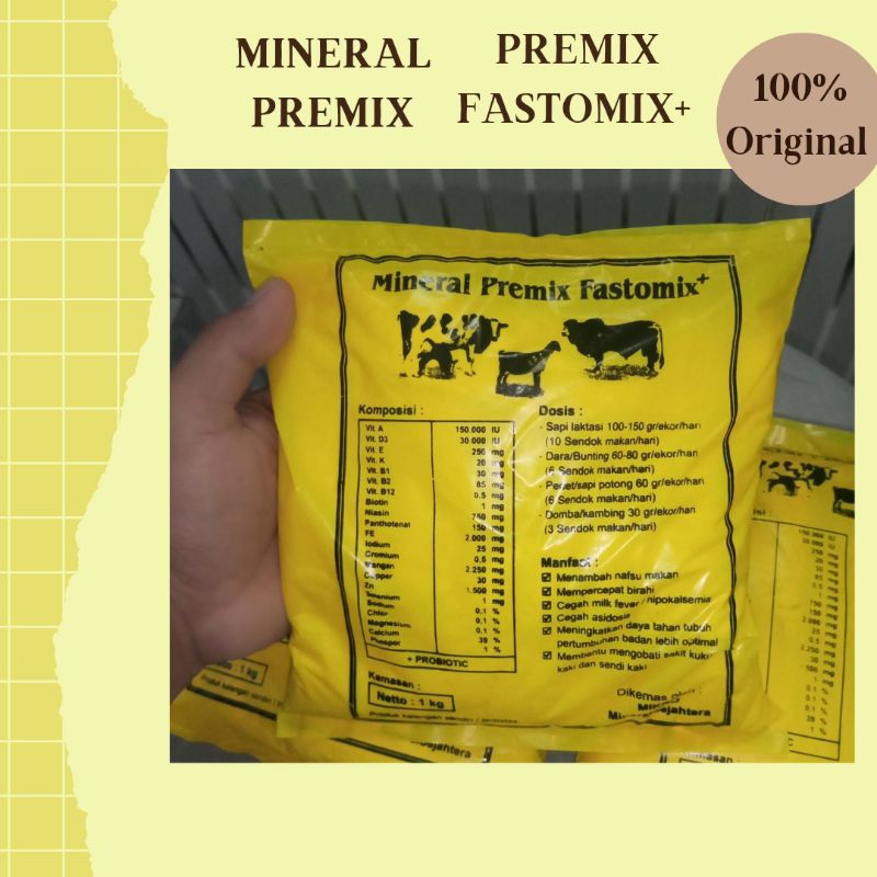 Jual Mineral Premix Fastomix nutrisi untuk ternak sapi kambing domba ...