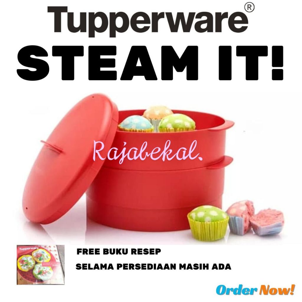Jual PROMO Tupperware Steam It merah kukusan steamer 2 SUSUN | Shopee ...