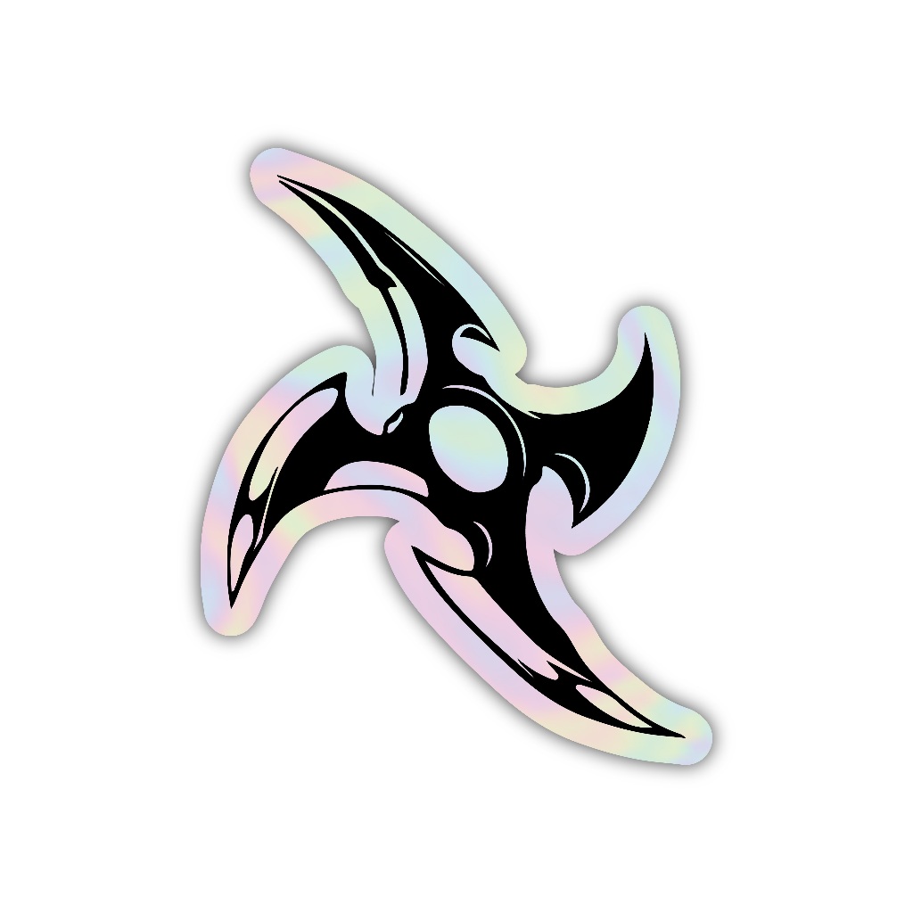 Jual Z267 sticker shuriken anime naruto, stiker hologram satuan ...