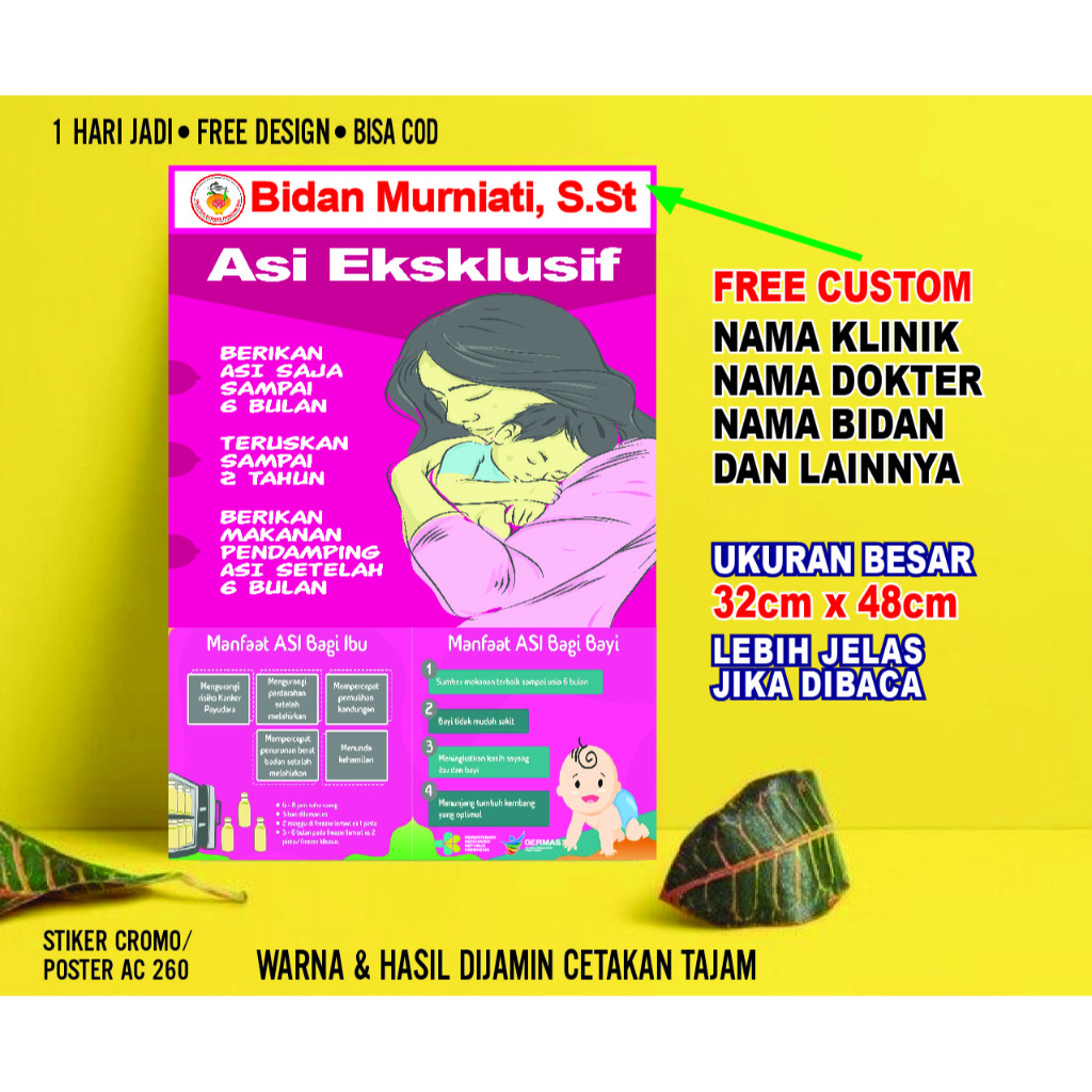 Jual POSTER KESEHATAN TEMA ASI | Shopee Indonesia
