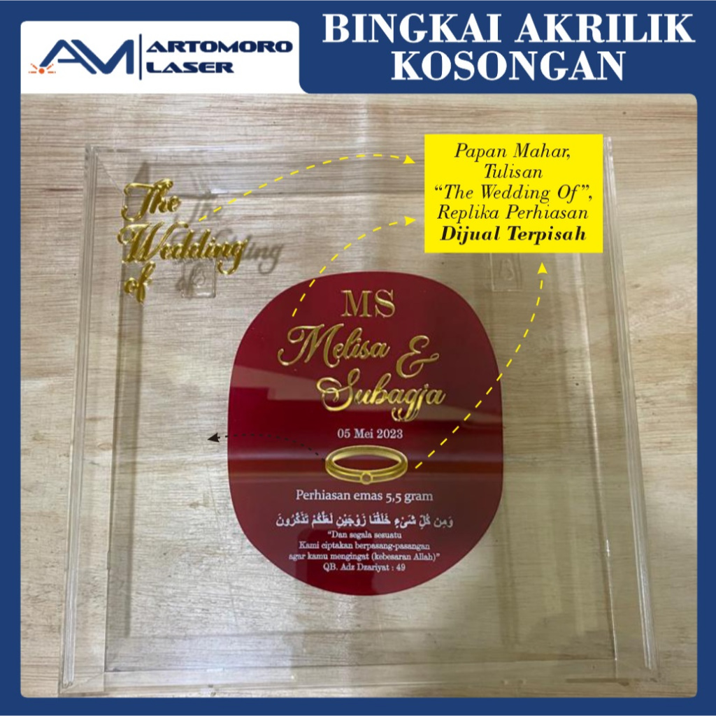 Jual AKRILIK BOX TUTUP SLIDING / FRAME KOTAK AKRILIK / BINGKAI MAHAR ...