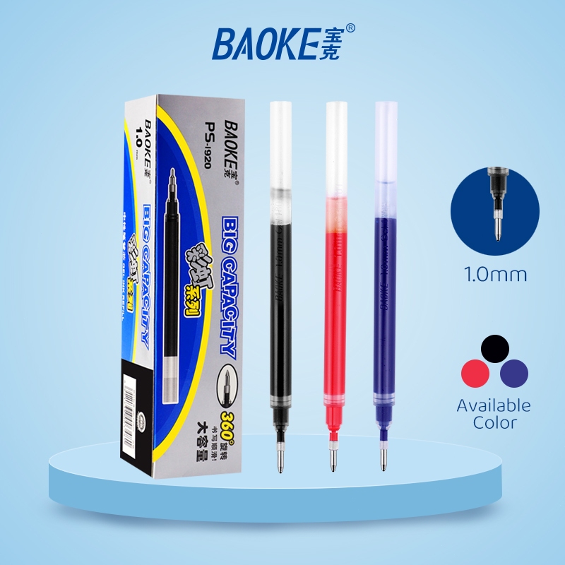 Jual BAOKE Gel Pen Refill / Isi Ulang Pulpen Gel 1.0mm Pena Tinta Gel ...
