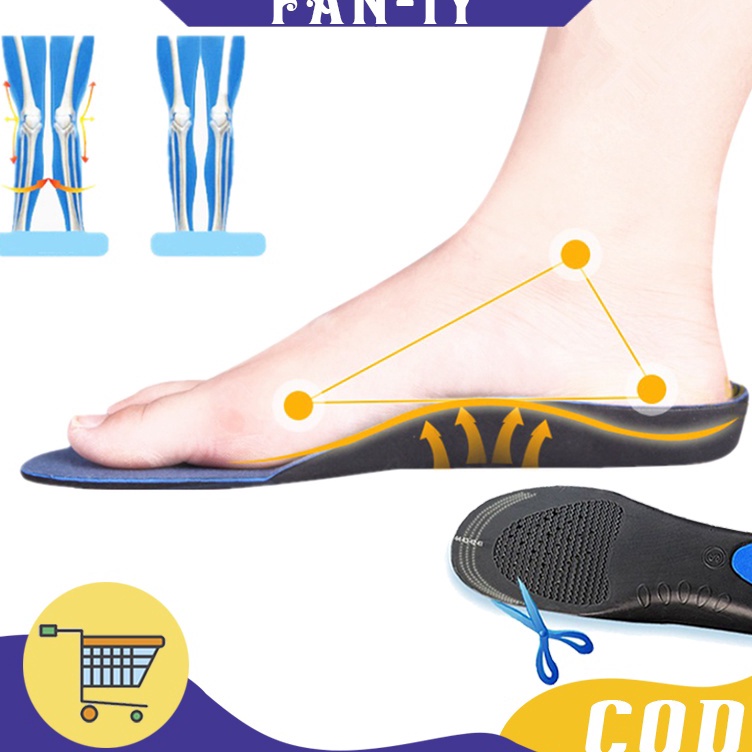 Jual KODE R46K Alas Kaki Sepatu Empuk Insole Flat Foot Arch Support ...