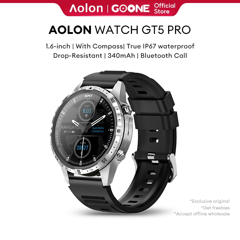 Jual Aolon GT5 Pro Smart Watch Heart Rate SPO2 Bluetooth Calling ...