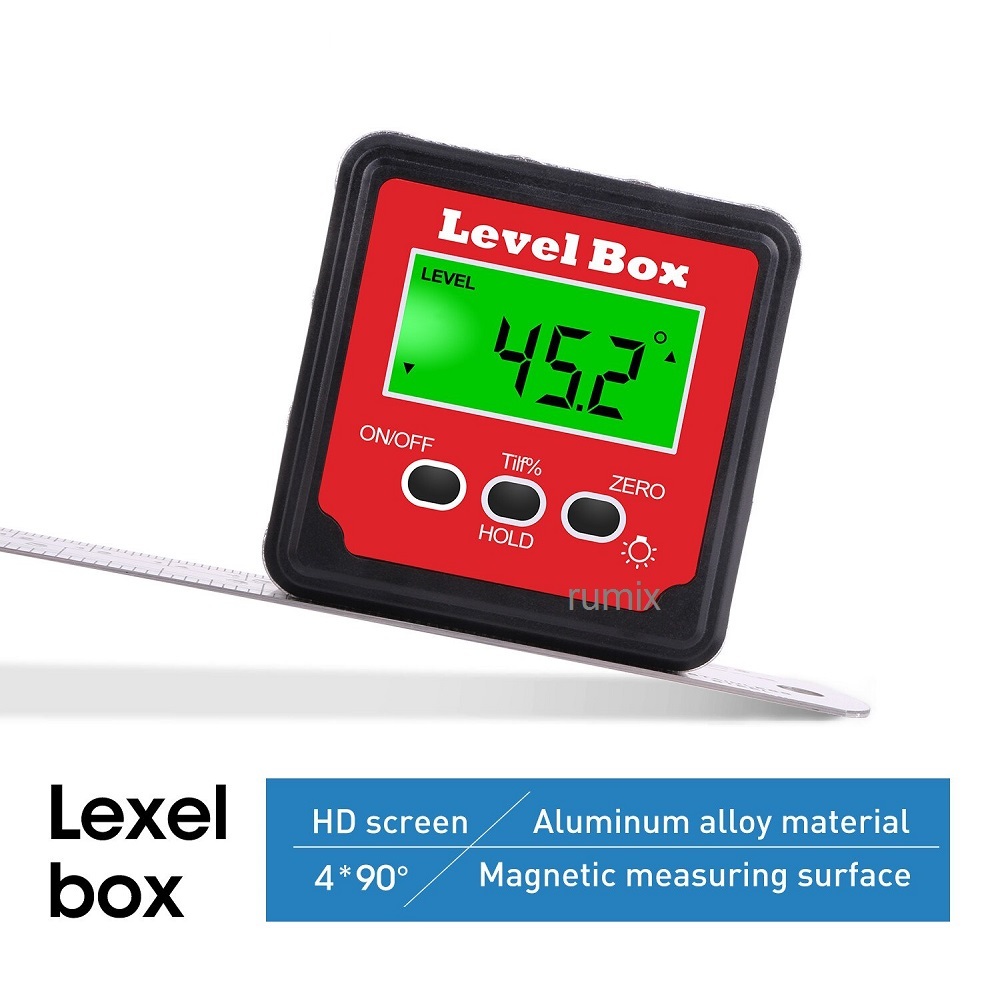 Jual Inclinometer Digital Alat Ukur Sudut Kemiringan Slope Level Box ...