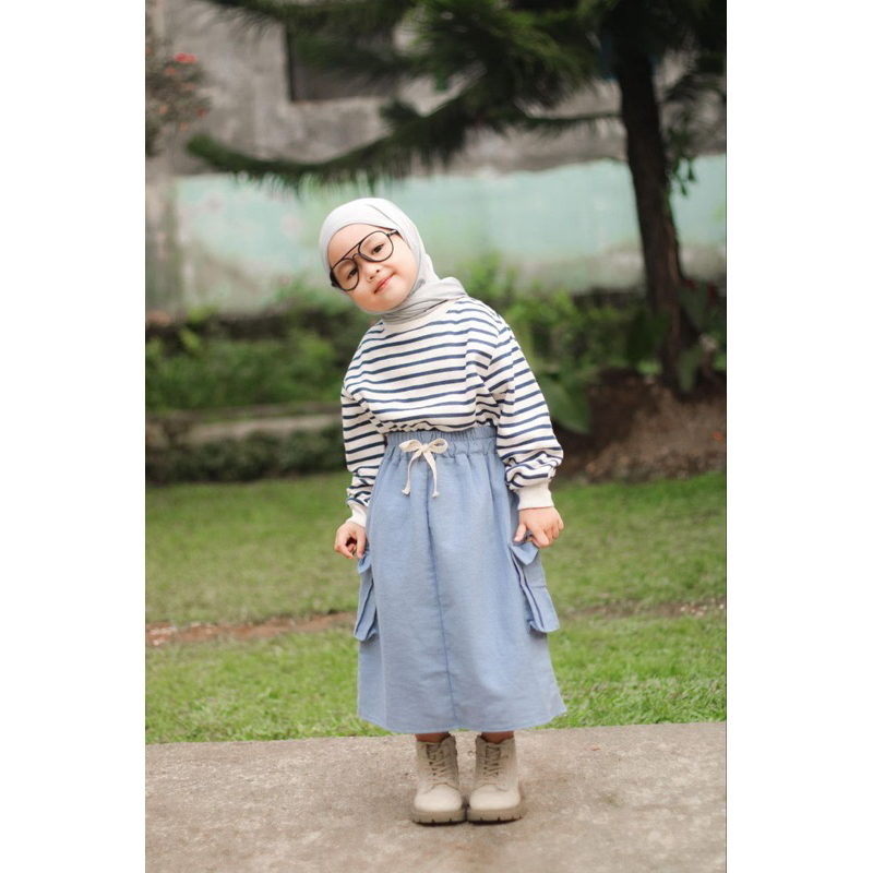 Jual Rok Cargo Anak Rok Anak Perempuan 2-7tahun / Azzura Skirt | Shopee ...