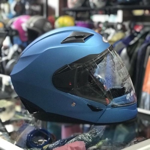 Jual Helm Zeus 611c Matt Blue Original Modular | Shopee Indonesia