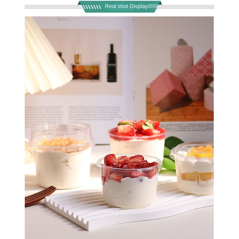 Jual 10pcs korean dessert Cup Premium dessert box tiramisu puding salad ...