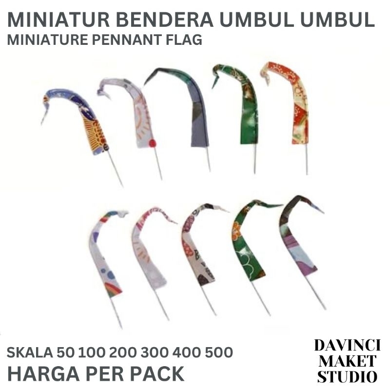 Jual Miniatur Umbul Umbul Bendera Spanduk Maket Diorama - Pennant Flag ...