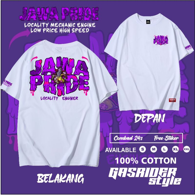 Jual Kaos Distro JAWA PRIDE ORIGINAL GASRIDER | KaosOTOMOTIF RACING dewasa | Kaos RACING ...