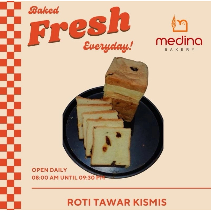 Jual Roti Tawar Kismis by Medina Bakery | Shopee Indonesia