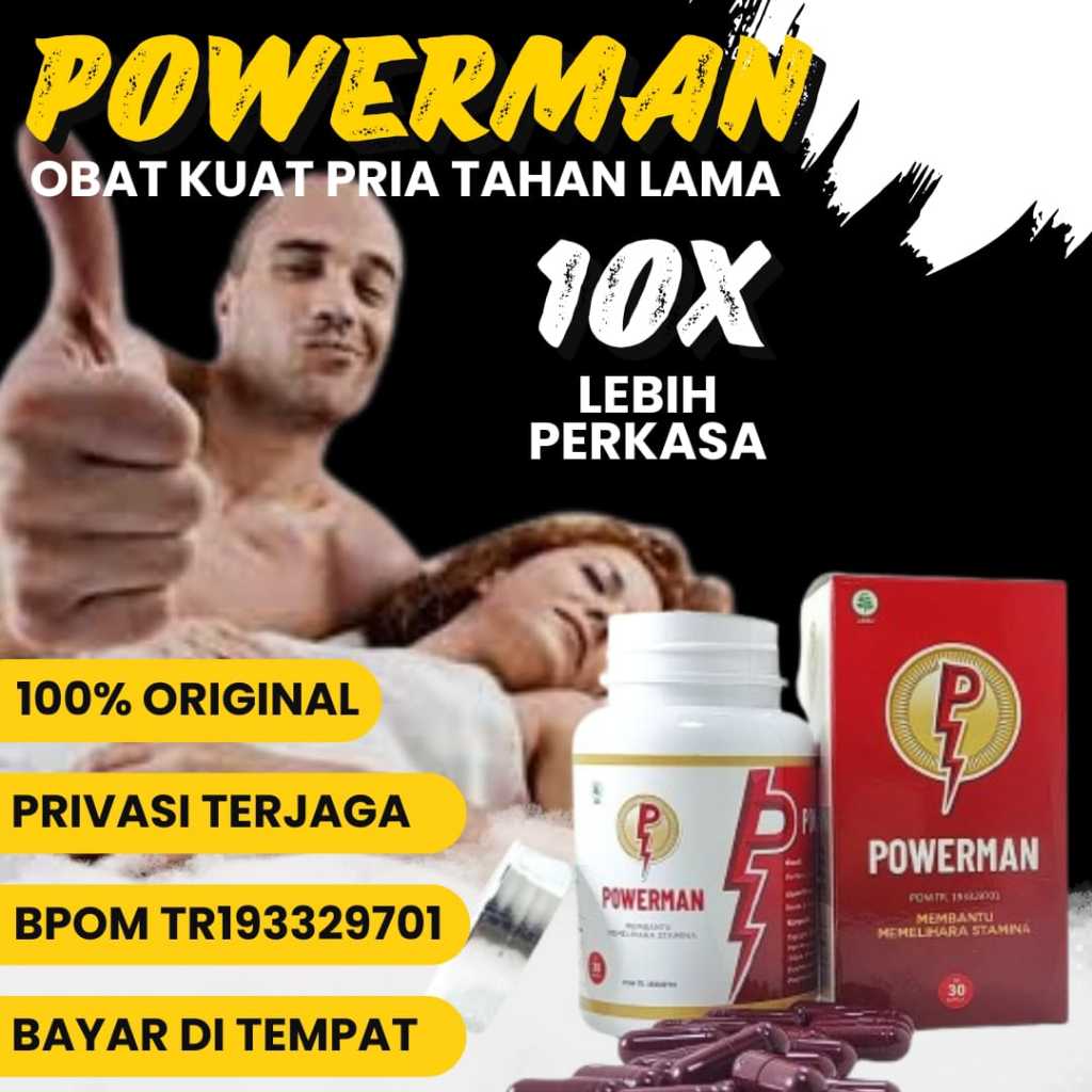 Jual OBAT KUAT POWERMAN HERBAL STAMINA PRIA TERLARIS TAHAN LAMA paling ampuh 100% original BPOM ...
