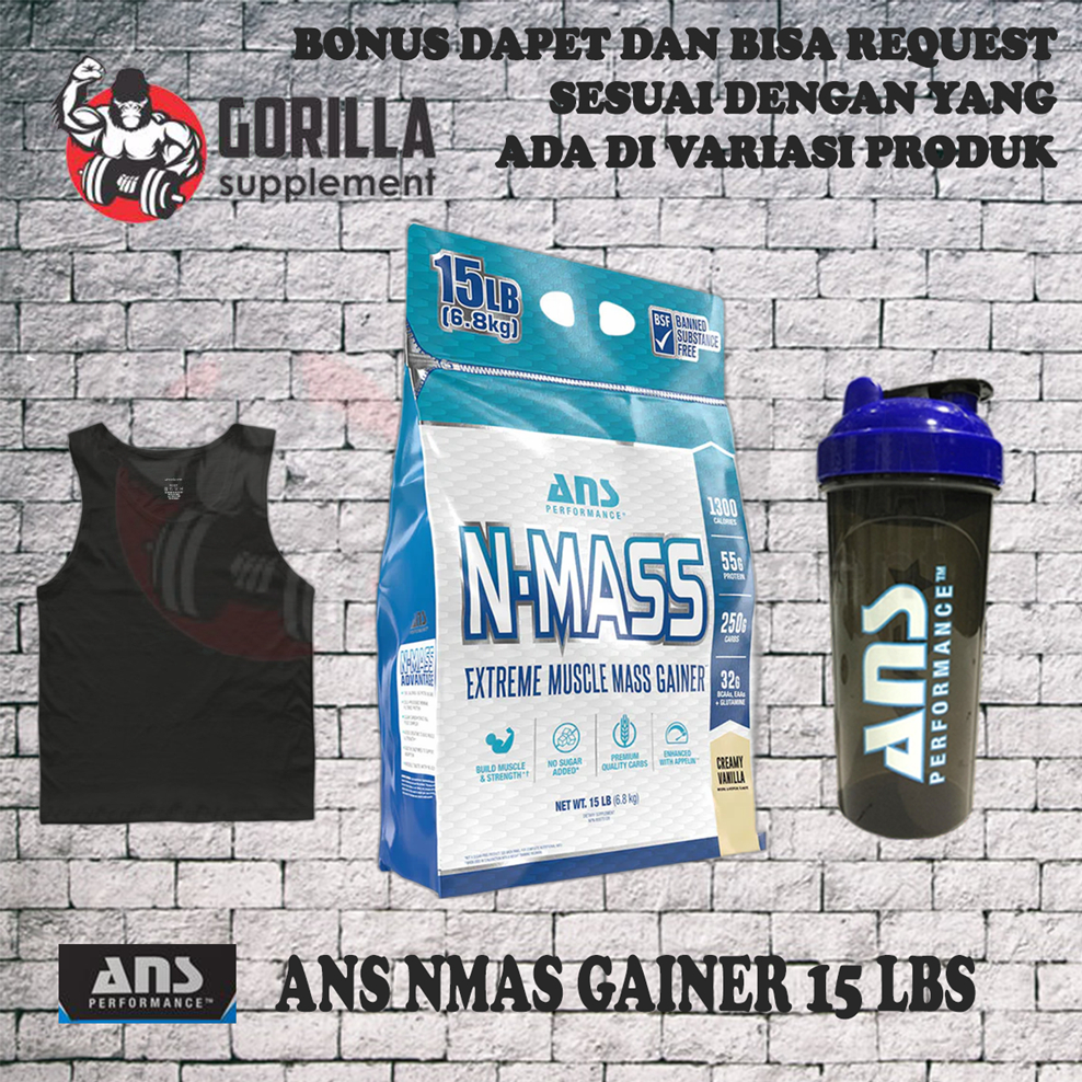 Jual ANS Performance N-MASS 15 LBS Mass Gainer - Suplemen Penambah ...