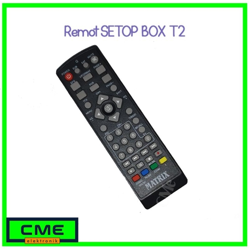Jual Remot STB Matrix DVB - T2 Apple Kuning / Burgers Hijau / Remote ...