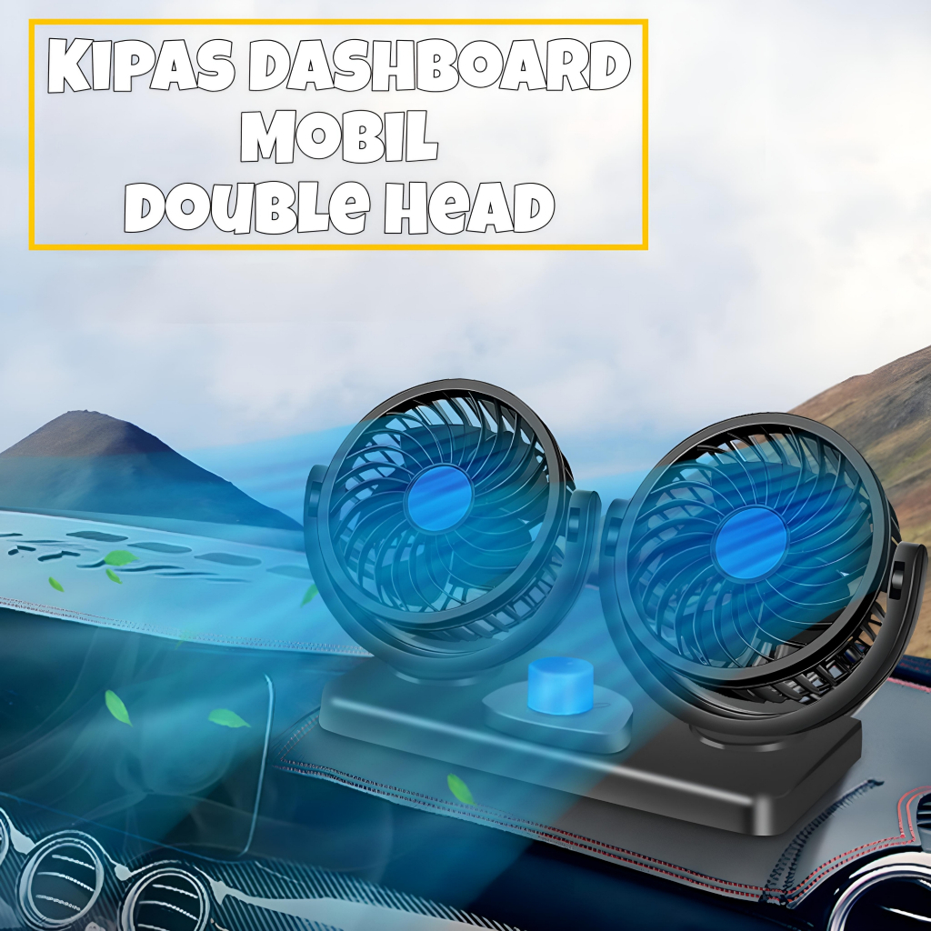 Jual Kipas Angin Mobil Double-Headed Fan Mobil Interior - Kipas Mobil 12/24 Volt Double Fan ...