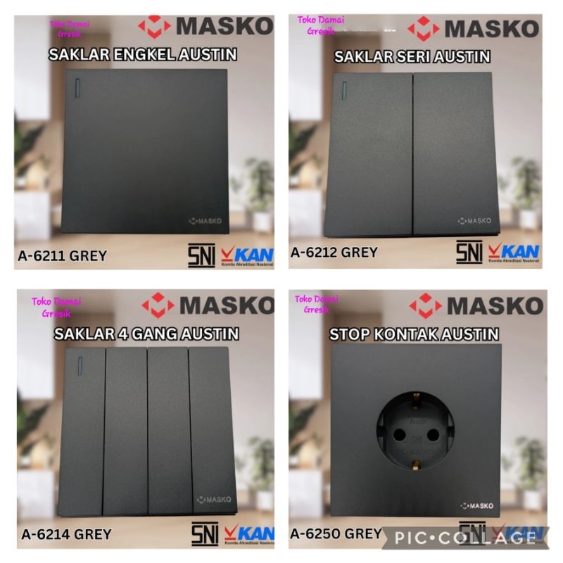 Jual Masko Saklar Austin Grey | Shopee Indonesia