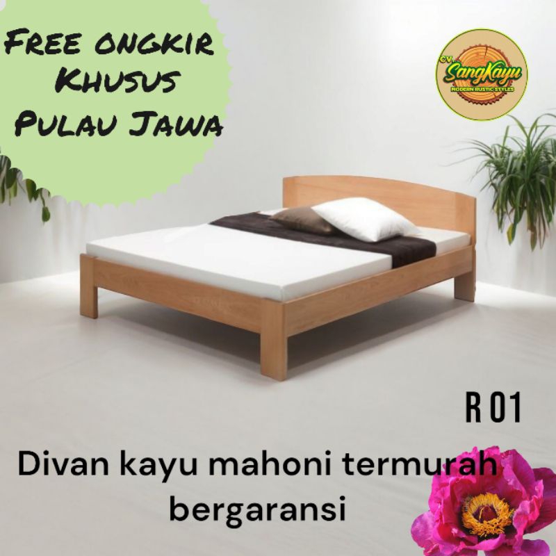 Jual Divan kayu 160x200 cm kayu mahoni Divan kayu minimalis Alas matras ...