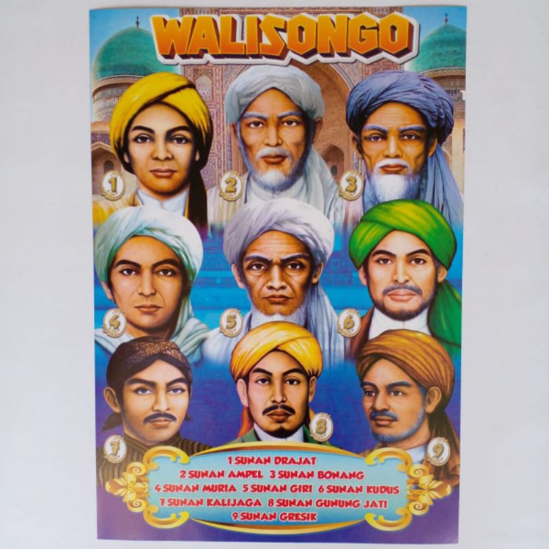 Jual Poster Edukasi Anak Muslim Wali Songo | Shopee Indonesia