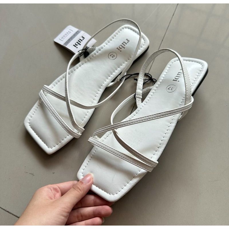 Jual rubi sandal tali putih sale kode 7614 | Shopee Indonesia