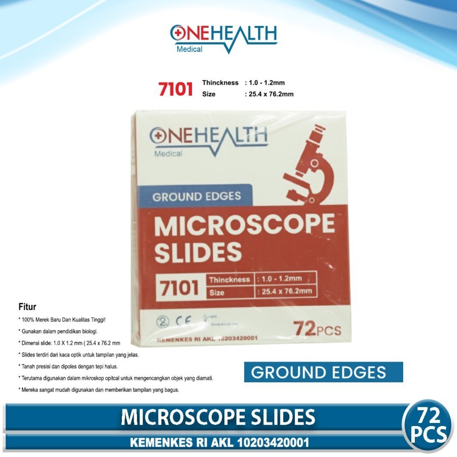 Jual Microscope Slides Object Glass 7101 /Kaca Preparat Mikroskop ...
