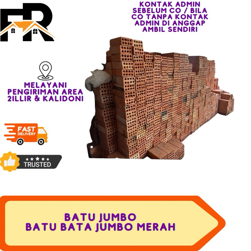 Jual BATU BATA JUMBO /BATA JUMBO MERAH HARGA PERBUAH | Shopee Indonesia