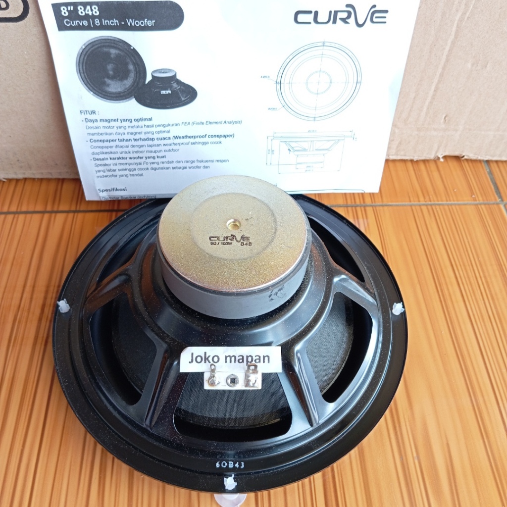 Jual CURVE 8 INCH 848 100 WATT SPEAKER 8 INCH CURVE | Shopee Indonesia
