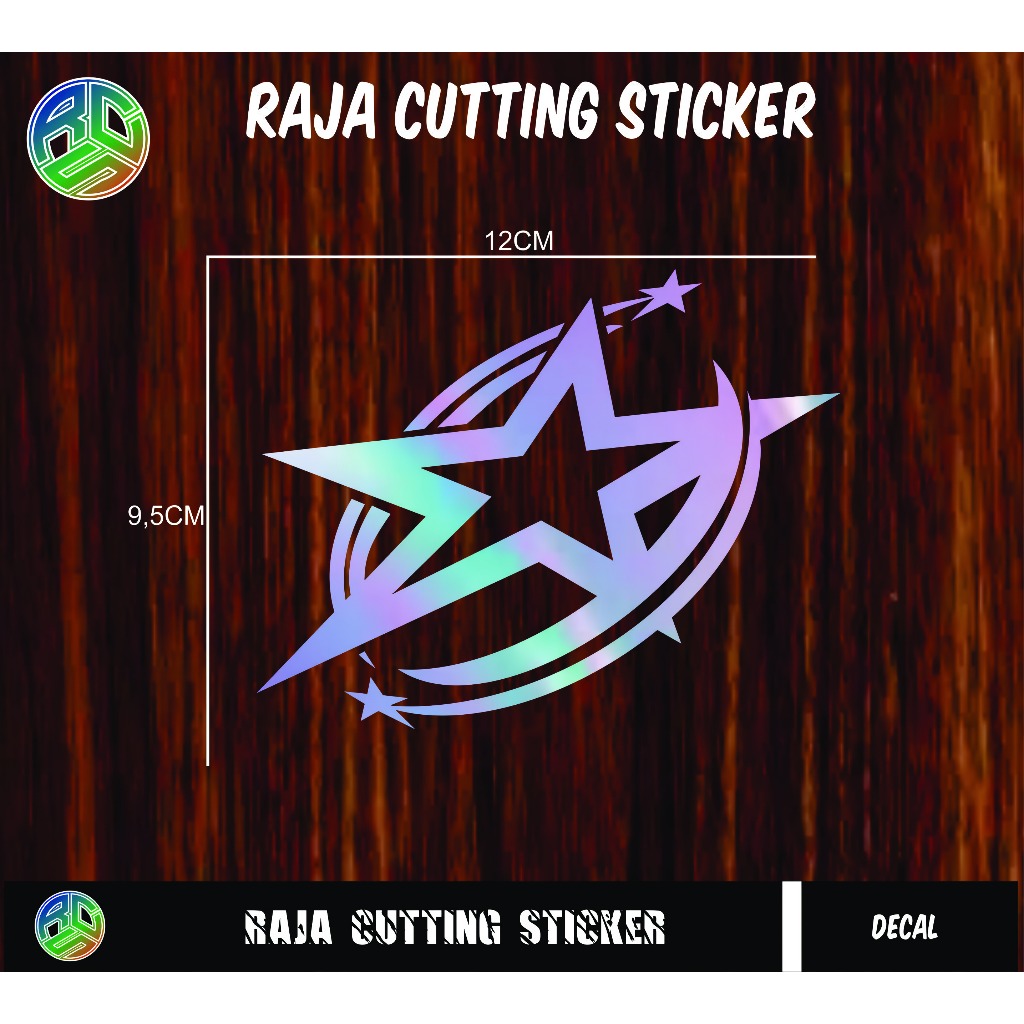 Jual Sticker cutting variasi bintang kejora lingkaran helm motor HITS ...
