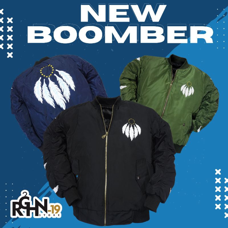 Jual RGHN STORE | Jaket Bomber sablon pria tebal bahan mayer waterproof ...