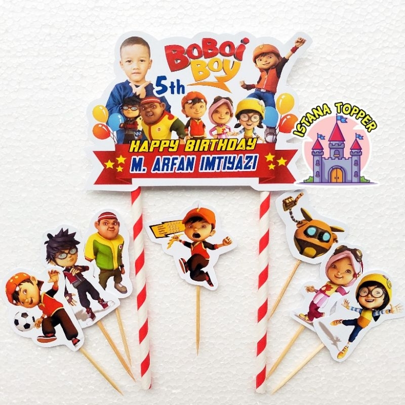 Jual Topper Cake STANDART / CUSTOM Tema Thomas, Boboi Boy, Topper Upin ...