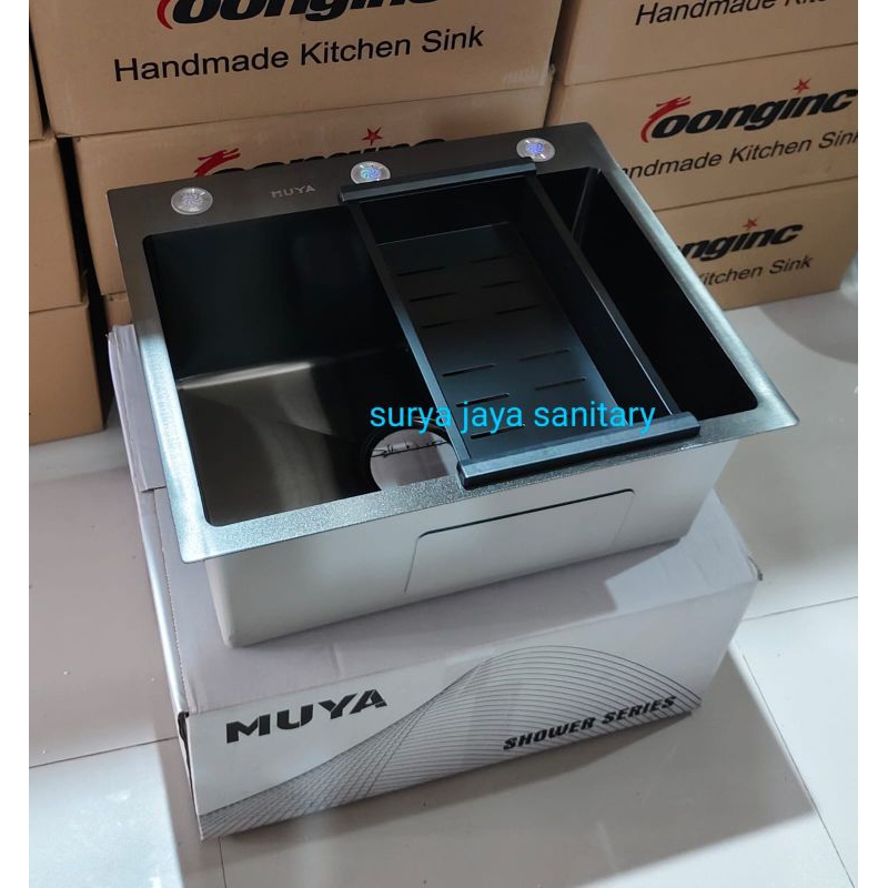 Jual Kitchen sink muya 5243 hitam / Kitchen sink 52 x 43 hitam ...