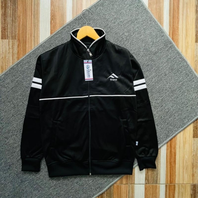 Jual Jaket Tracktop Frams Orion Hitam | Shopee Indonesia