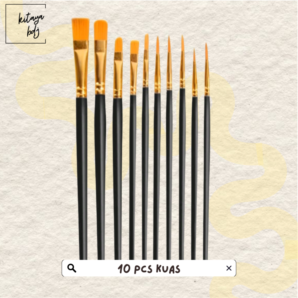 Jual 10 PCs Set Kuas Lukis | Shopee Indonesia