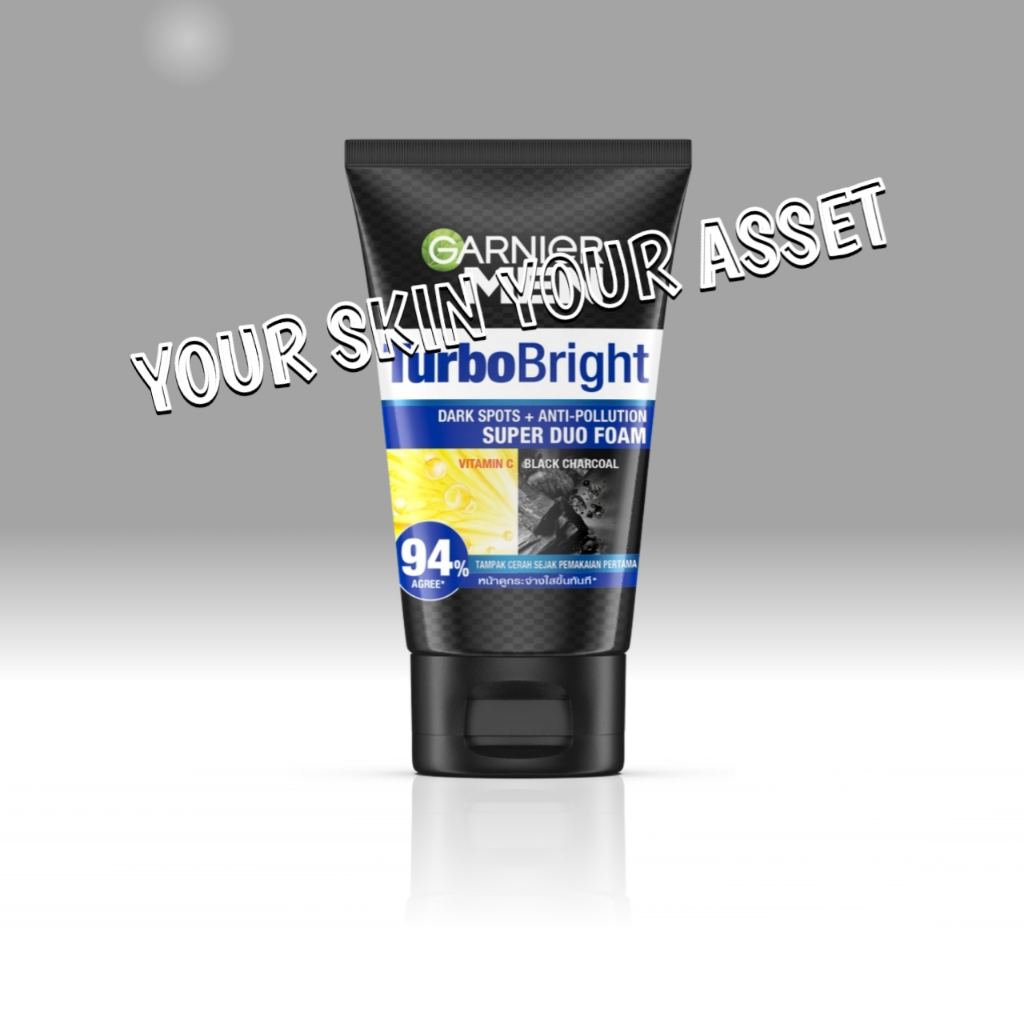 Jual Garnier Men Turbo Bright Super Duo Foam Skin Care - 100ml (Perawatan Pria Untuk Wajah Kusam ...