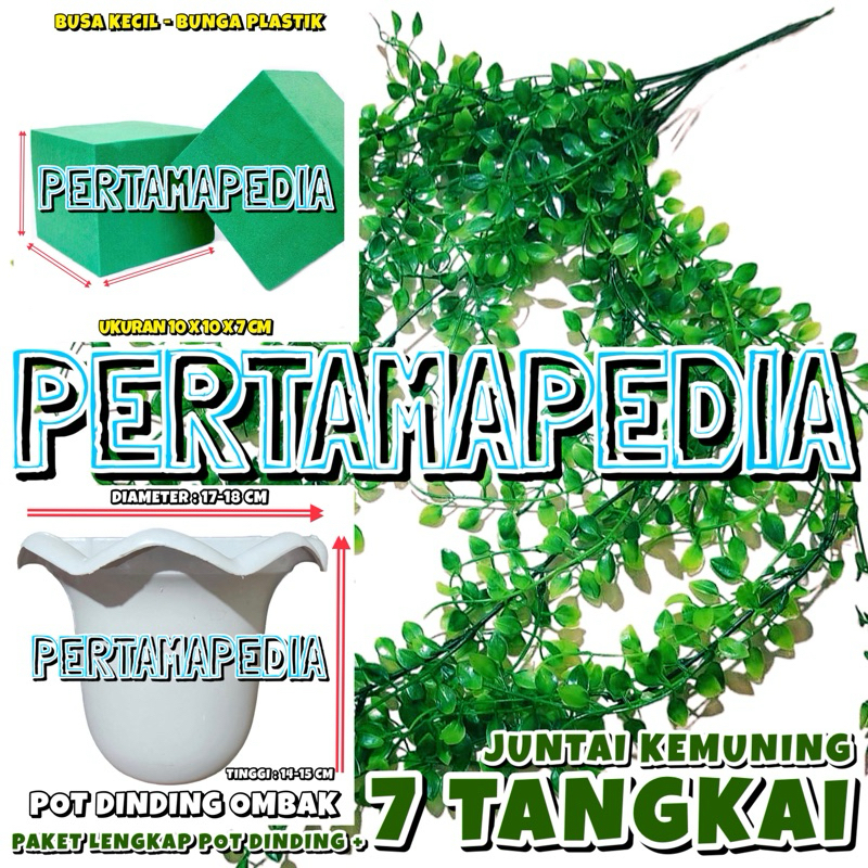Jual PAKET LENGKAP POT JUNTAI KEMUNING X7/ Bunga Plastik/ Daun Plastik ...