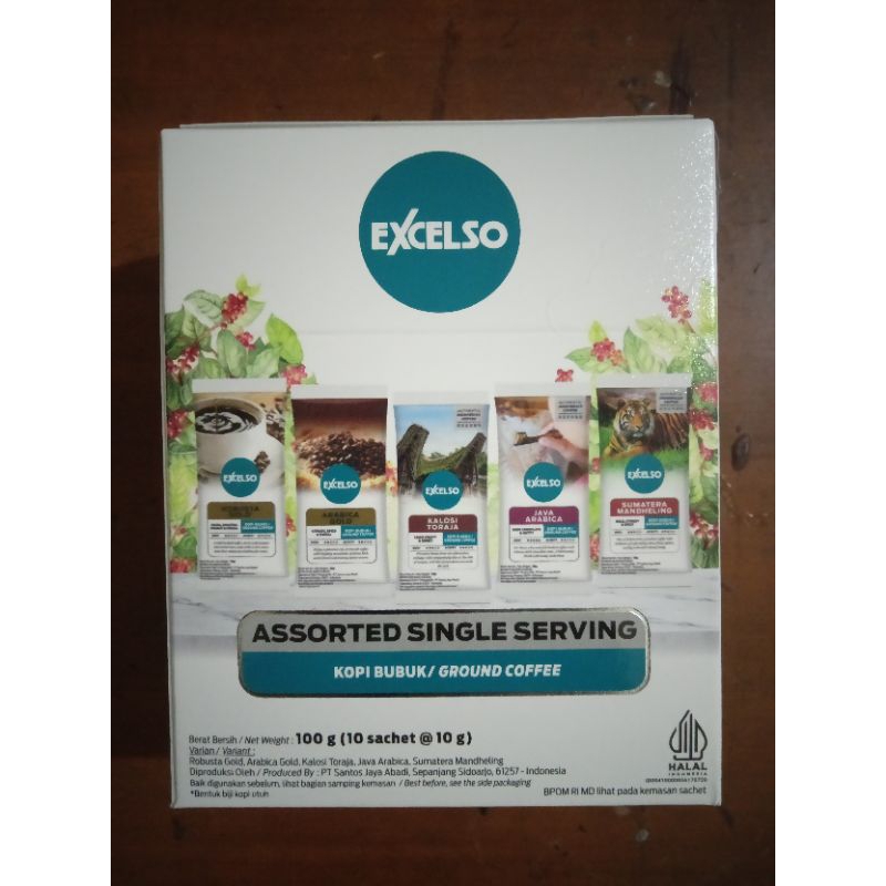 Jual kopi excelso assorted single serving per box isi 10 sachet campur ...