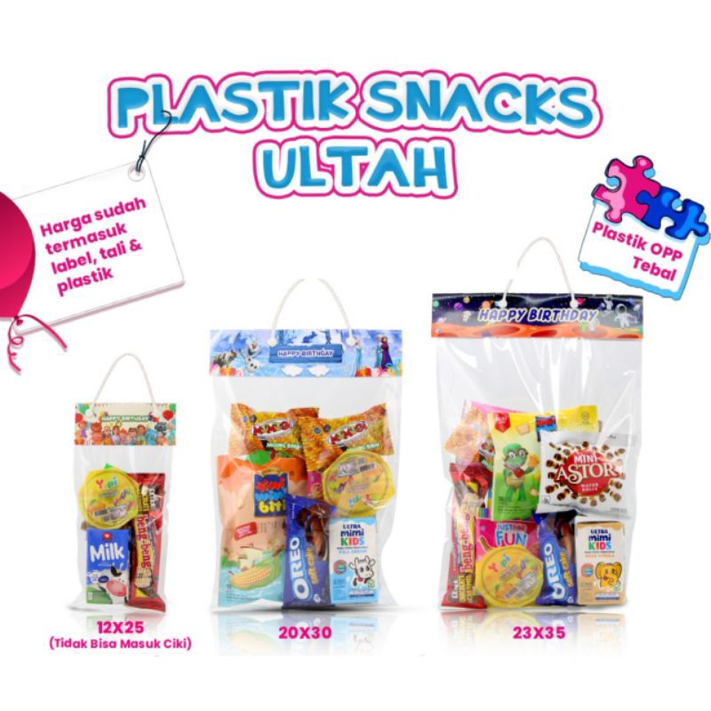 Jual Plastik Snack Ulang Tahun 20 x 30 Bungkus Snack Plastik Ultah Isi ...