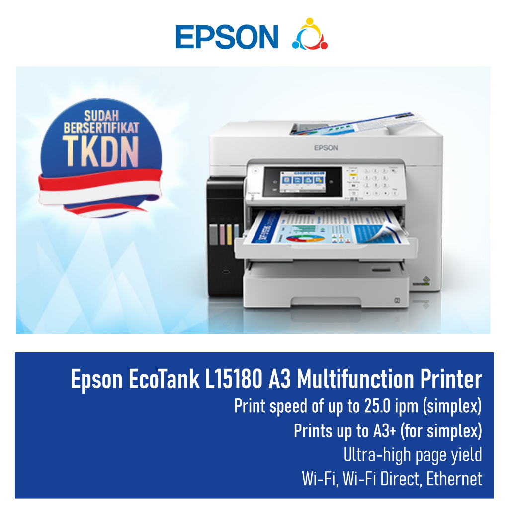 Jual Epson EcoTank L15180 A3 Wi-Fi Duplex Multi-Function Ink Tank ...