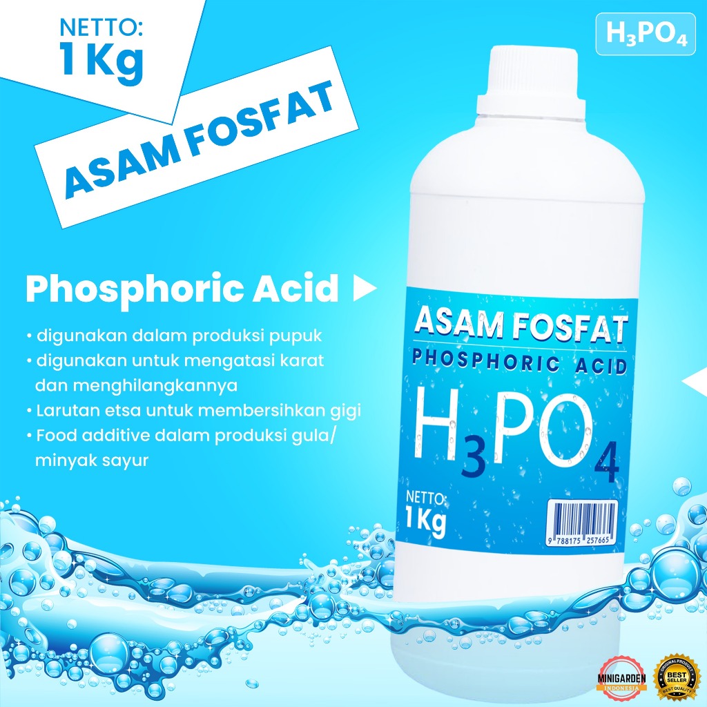 Jual ASAM FOSFAT 1KG H3PO4 phosphoric acid 85% food grade asam pospat posporic | Shopee Indonesia