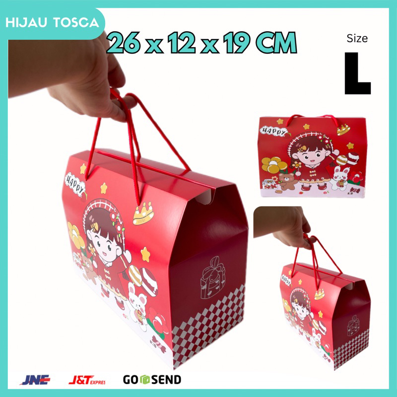 Jual [Hijau Tosca] Paper Box | Goodie Bag | Paper bag | Tas Ulang Tahun ...