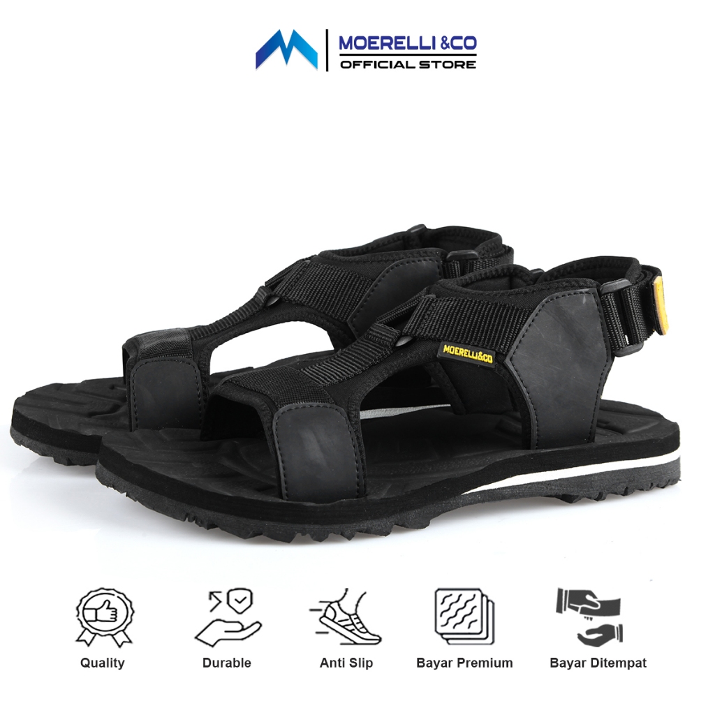 Jual Moerelli &Co M4103 Rafaele Black Natural Sandal Gunung Adveture ...