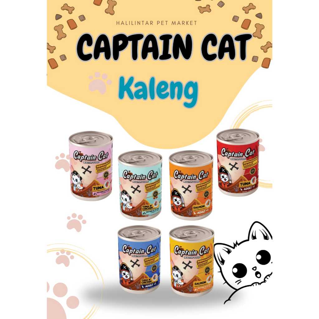 Jual Makanan Basah Kucing Kaleng Can Captain Wet Food 400 Gram | Shopee ...