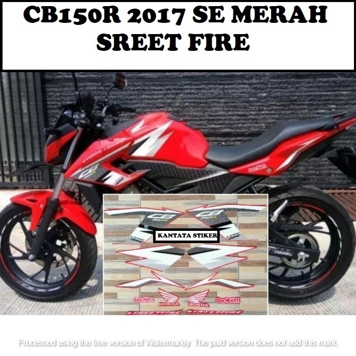 Jual STIKER STRIPING LIS LES BODY MOTOR HONDA CB150R 2016 2017 SE MERAH ...