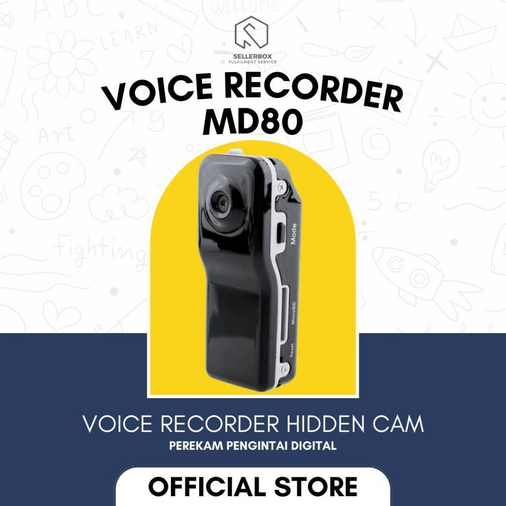 Jual Alat Rekam Perekam Suara Gambar Digital Voice Recorder MD80 Smart ...