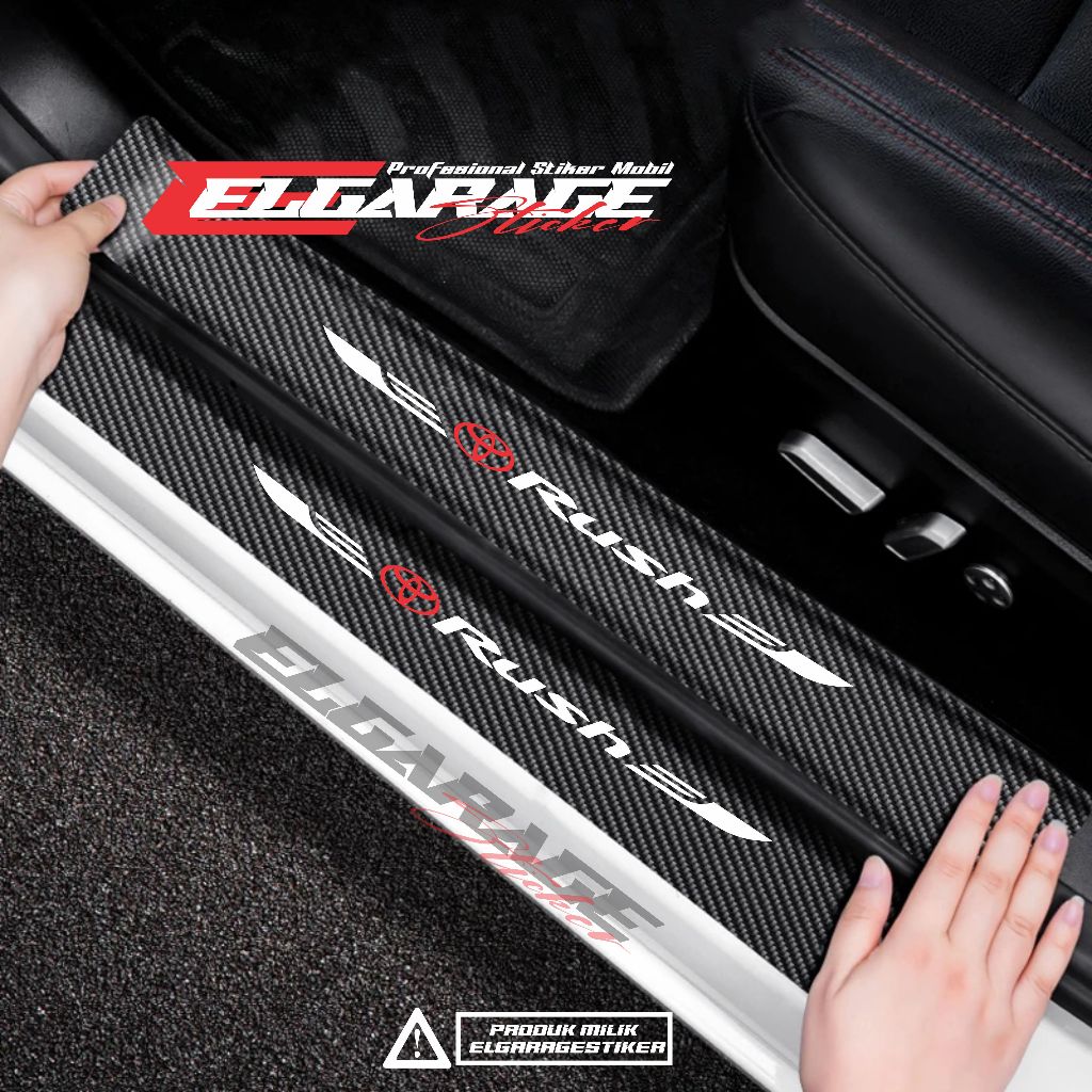 Jual Stiker carbon mobil rush sticker carbon pelindung pijakan kaki ...