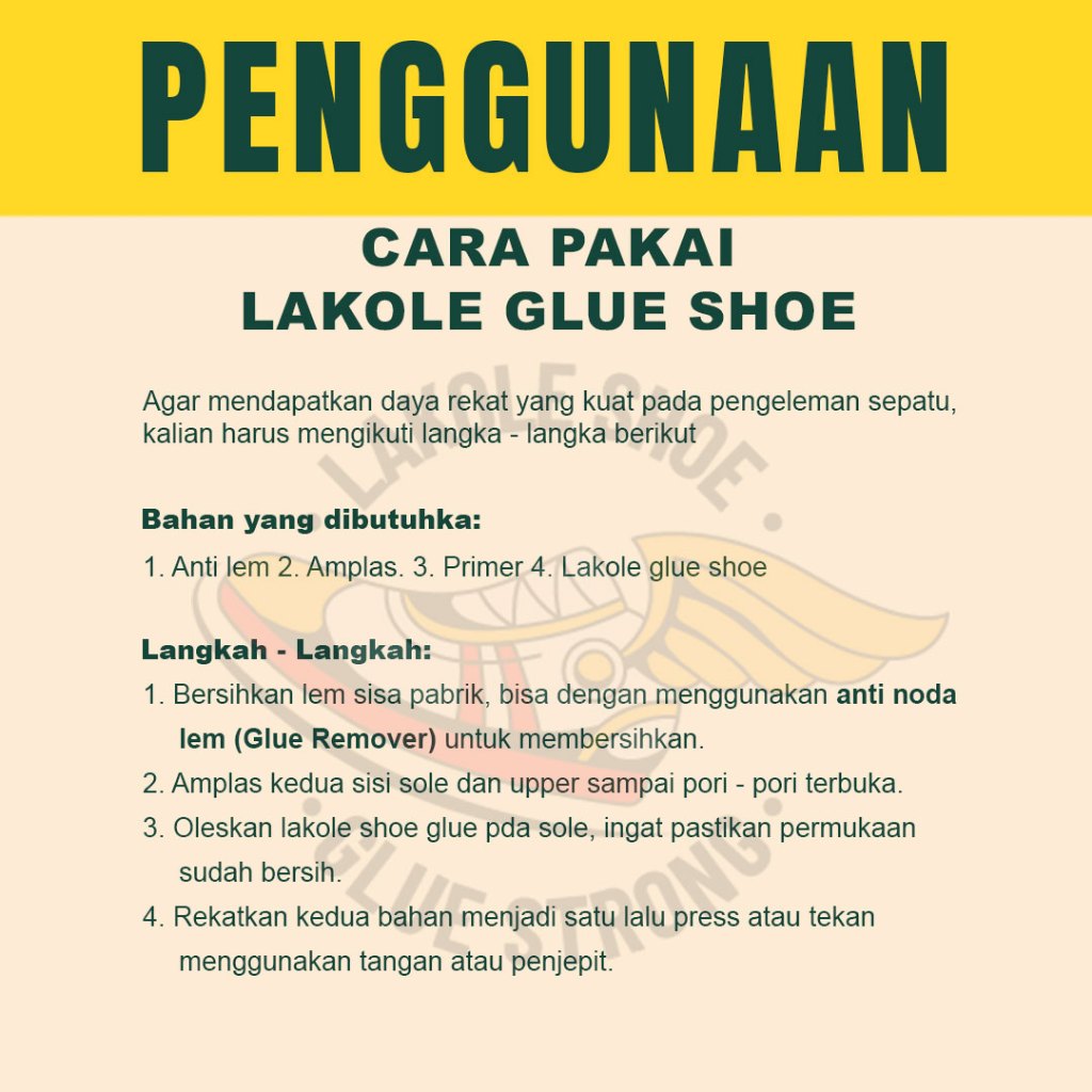 Jual LEM LAKOLE - Lem Sandal & Sepatu Super Kuat Tahan Air, Sealant & Penambal - Lem Terbaik ...